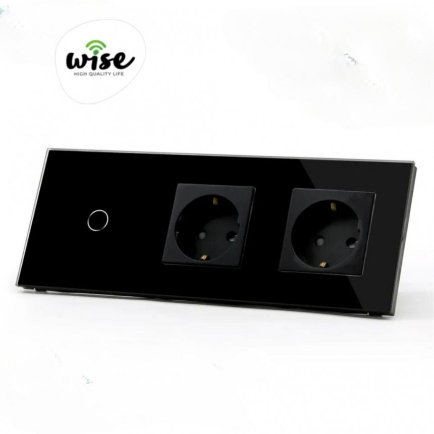 Wise Wise modularni set prekidač (1 taster) + 2 utičnice | Constant ...