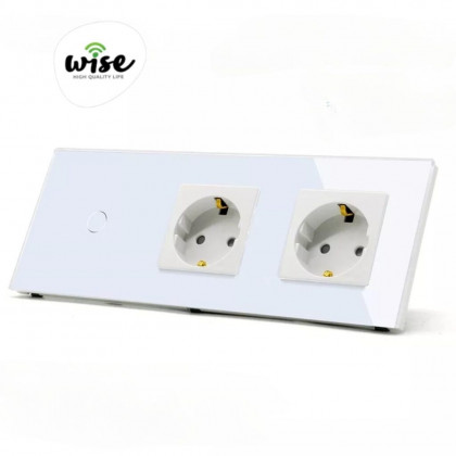 Wise Wise modularni set prekidač (1 taster) + 2 utičnice | Constant ...