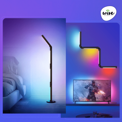 Wise pametna LED lampa sa četiri preklopna modula i funkcijom RGBIC ...