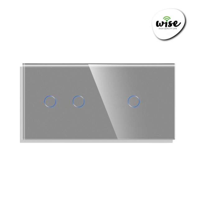Wise pametni prekidač, modularni set za kupatilo, sivi, 3 tastera ...